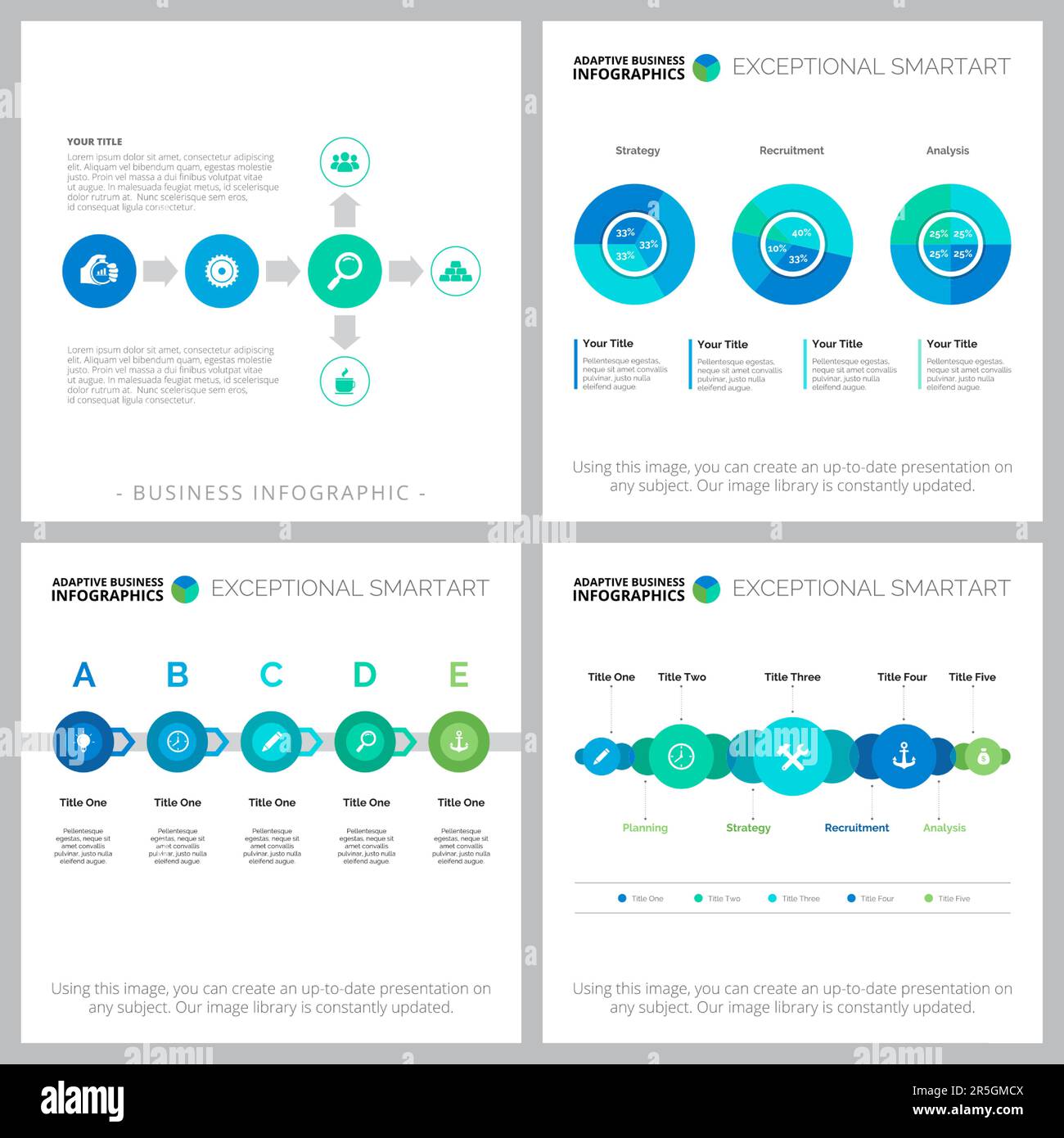 Collage of graphic business infographic diagrams Stock Vector Image ...