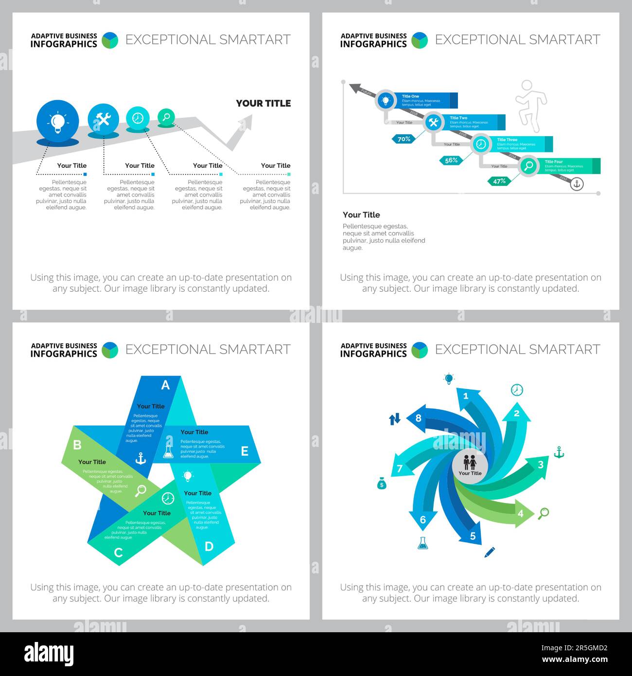 Set of colorful original business infographic diagrams Stock Vector ...