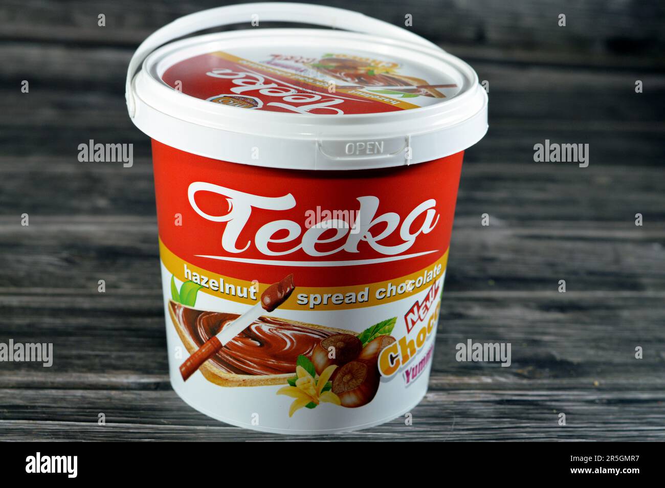 Cairo, Egypt, May 31 2023: Teeka hazelnut chocolate spread, made from ...