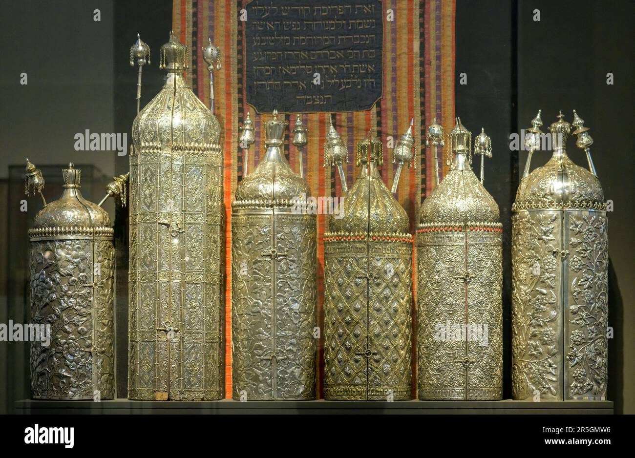 Cases housing a Torah scrolls in Jerusalem Stock Photo - Alamy