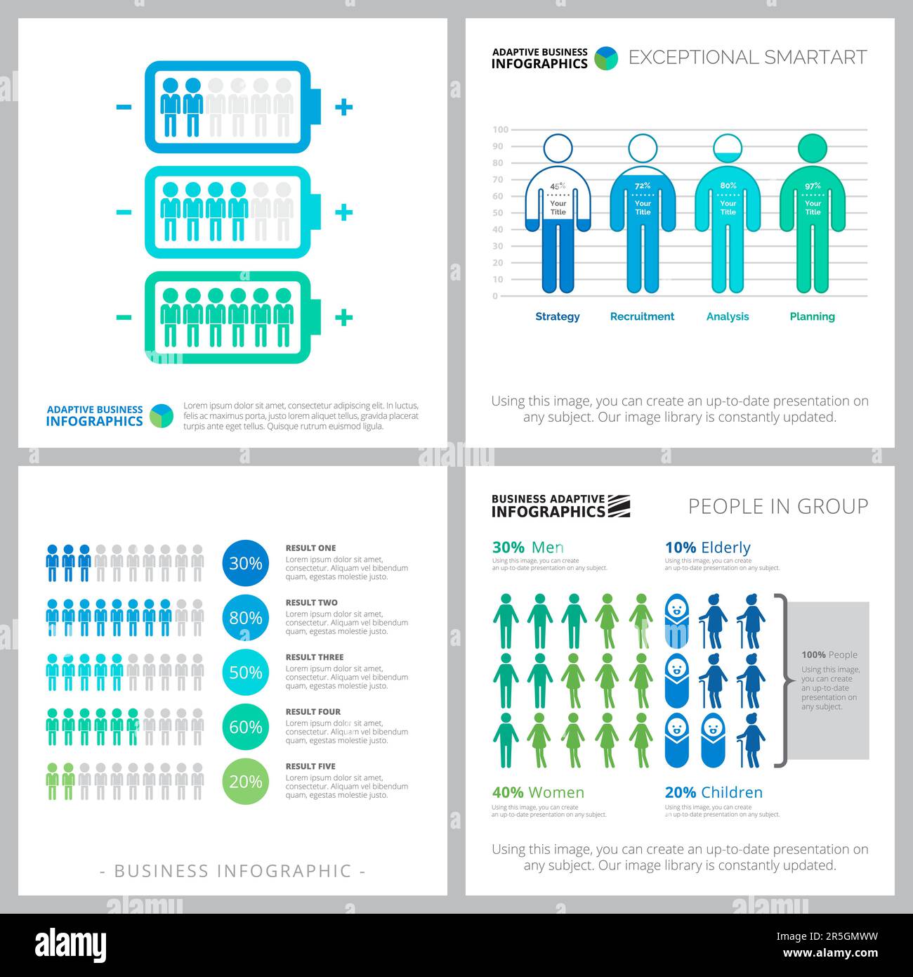 Collage of creative human resources infographic designs Stock Vector ...