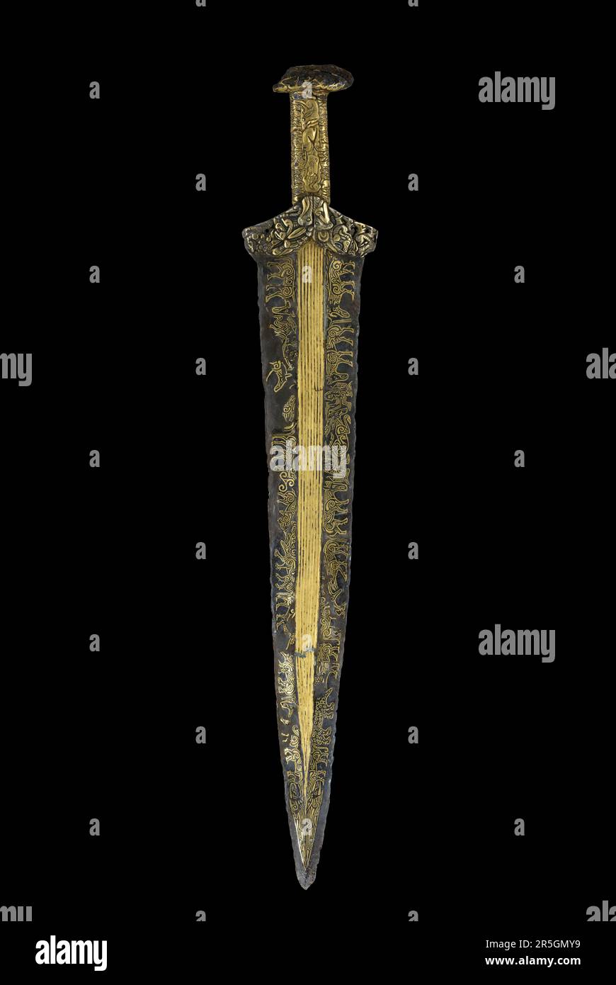 Sarmatian akinak sword decorated in Scythian-Sarmatian animal style ...