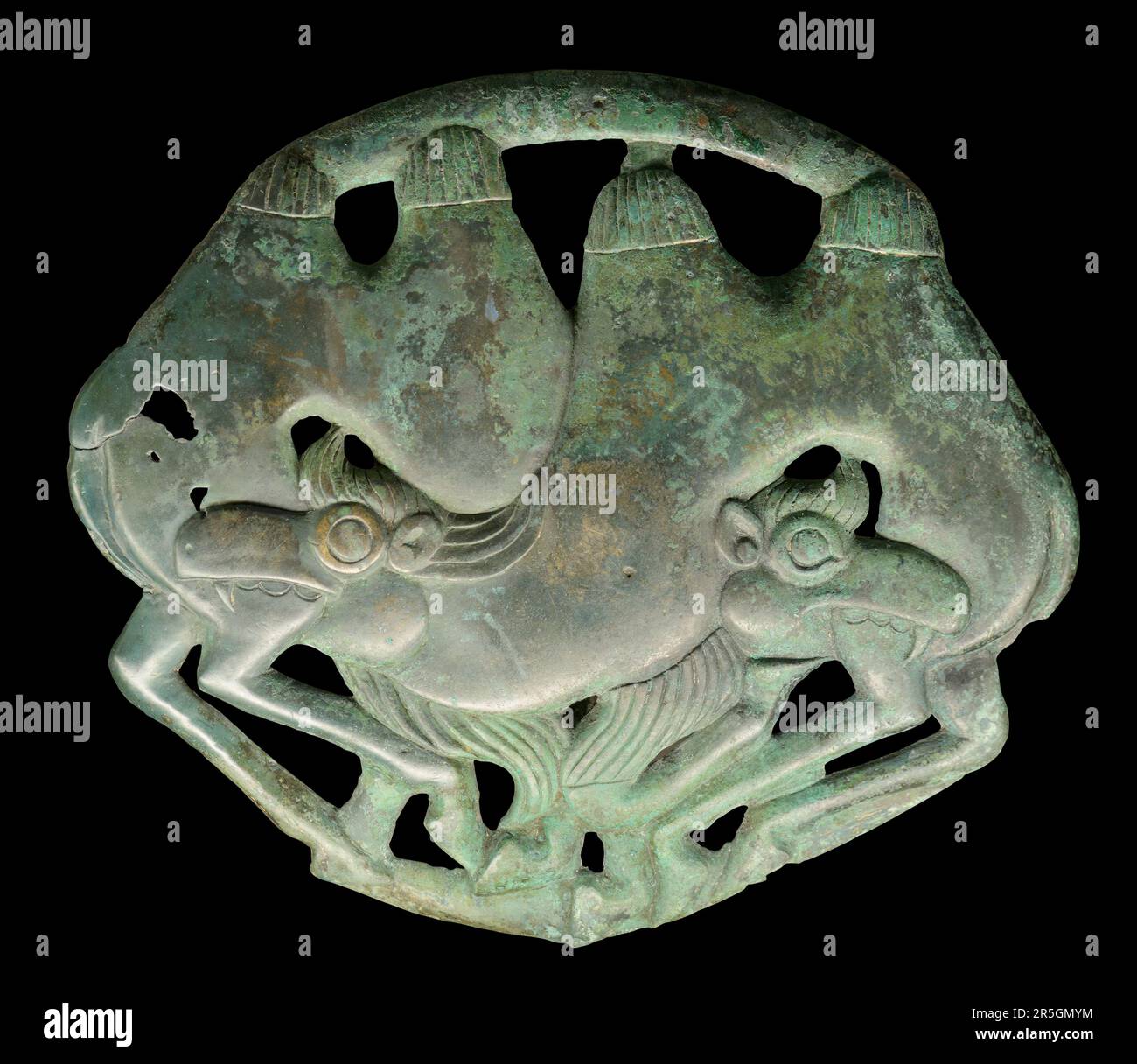 Bronze plaque depicting two fighting camels. A masterpiece of the ...