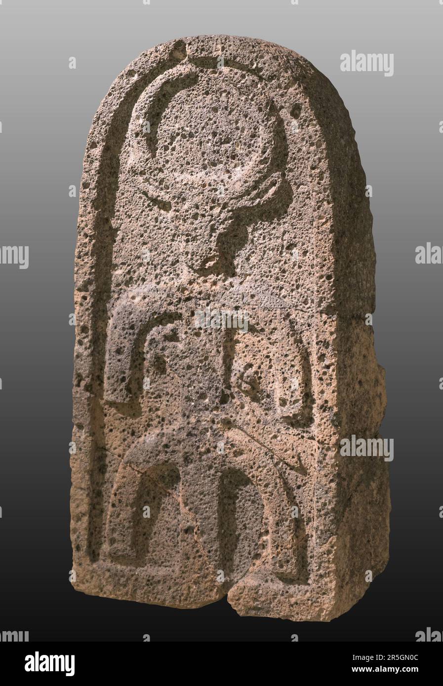 Basalt Stele decorated with a bull’s head from Bethsaida, image of an ...