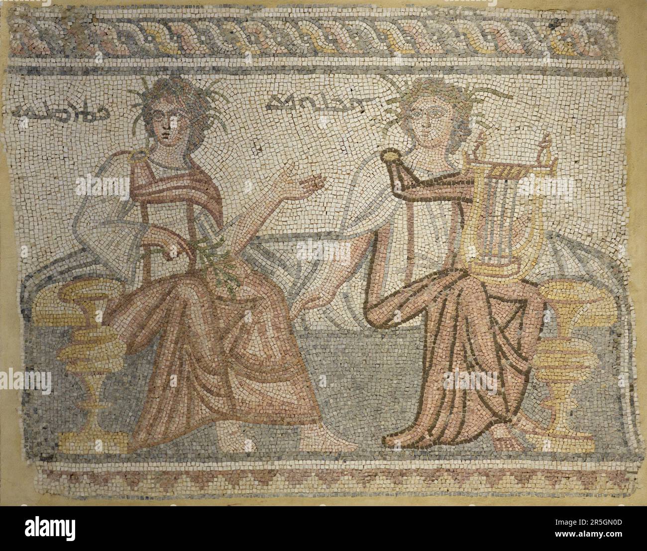 Achilles and Patroclus. Mosaic from south-east Anatolia (mid-late 3rd ...