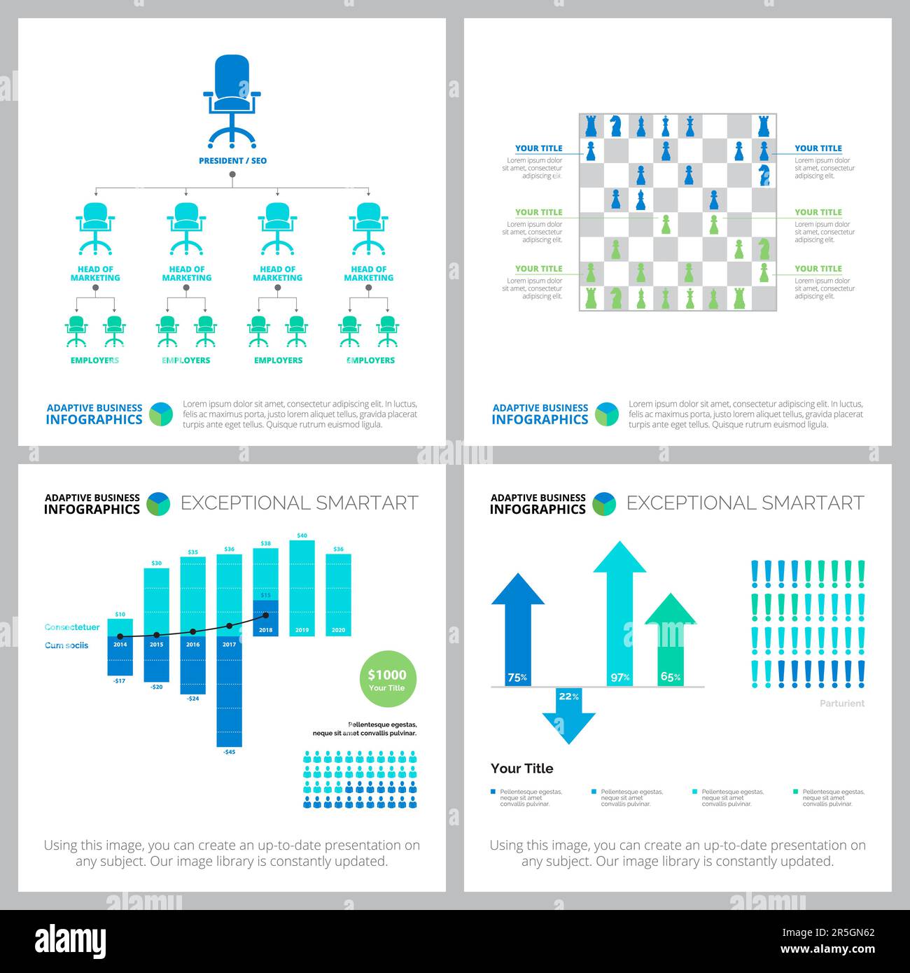 Collage of original marketing infographic charts Stock Vector Image ...