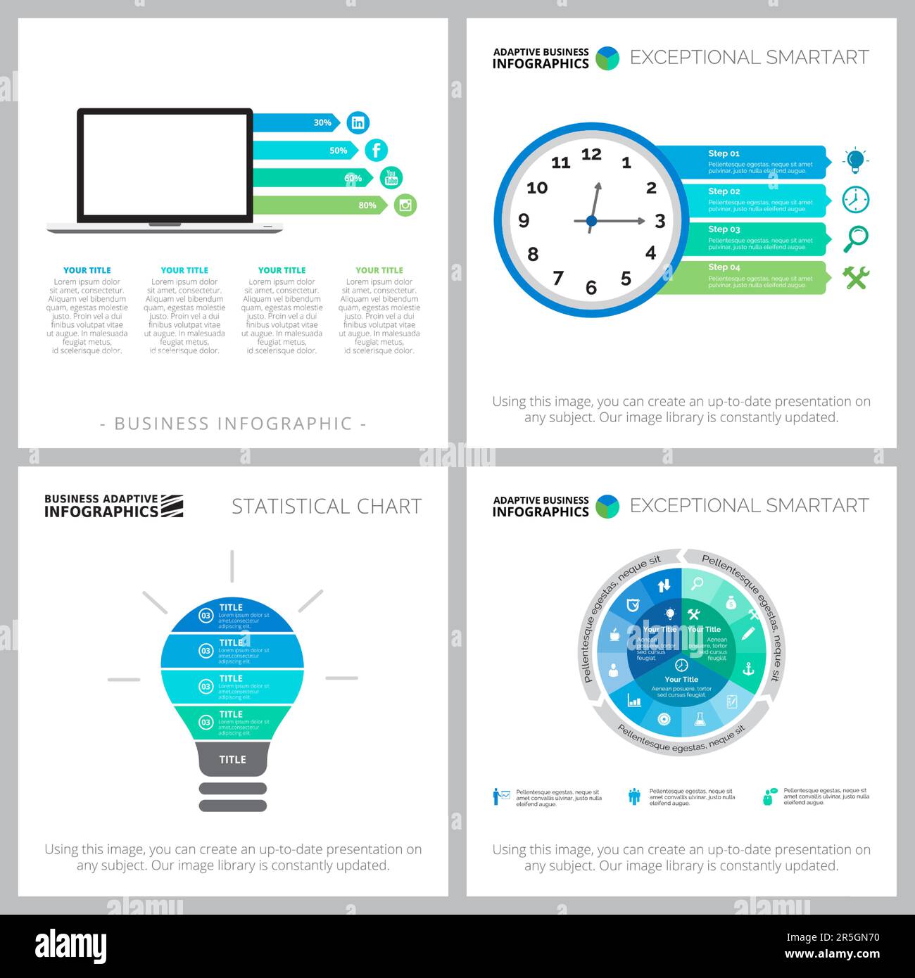 Collage of creative business infographic charts for management Stock ...