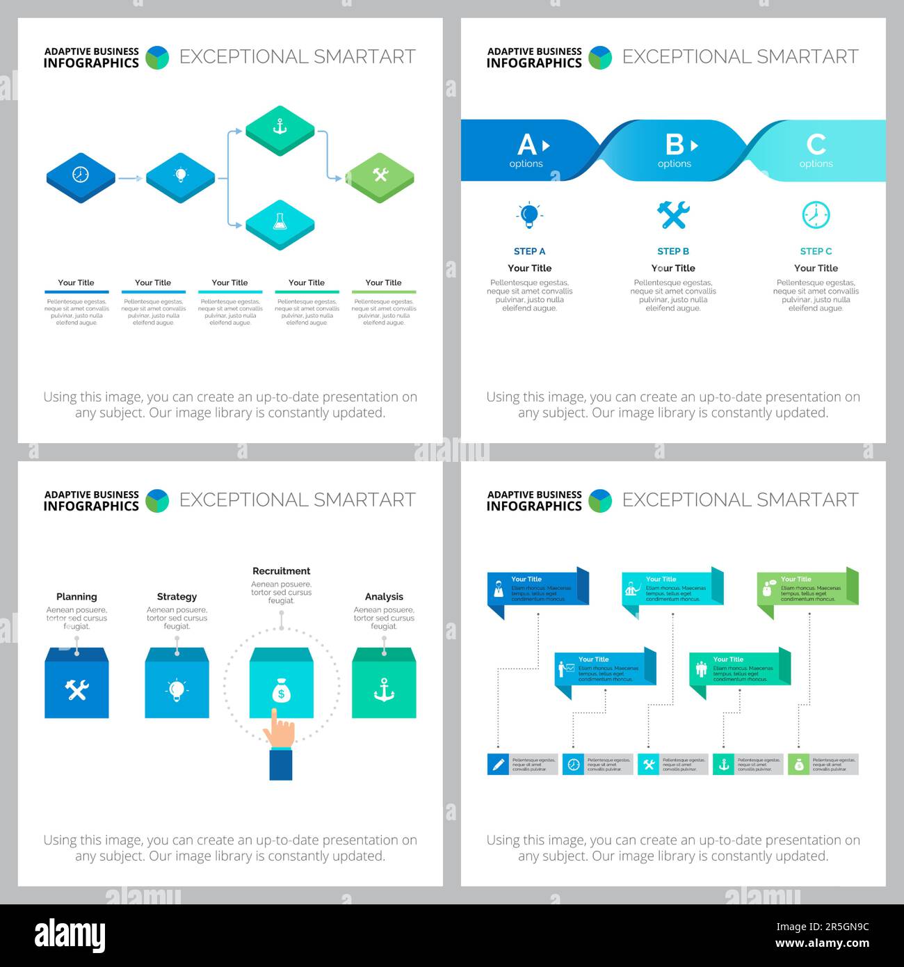 Collage of original business infographic charts Stock Vector Image ...