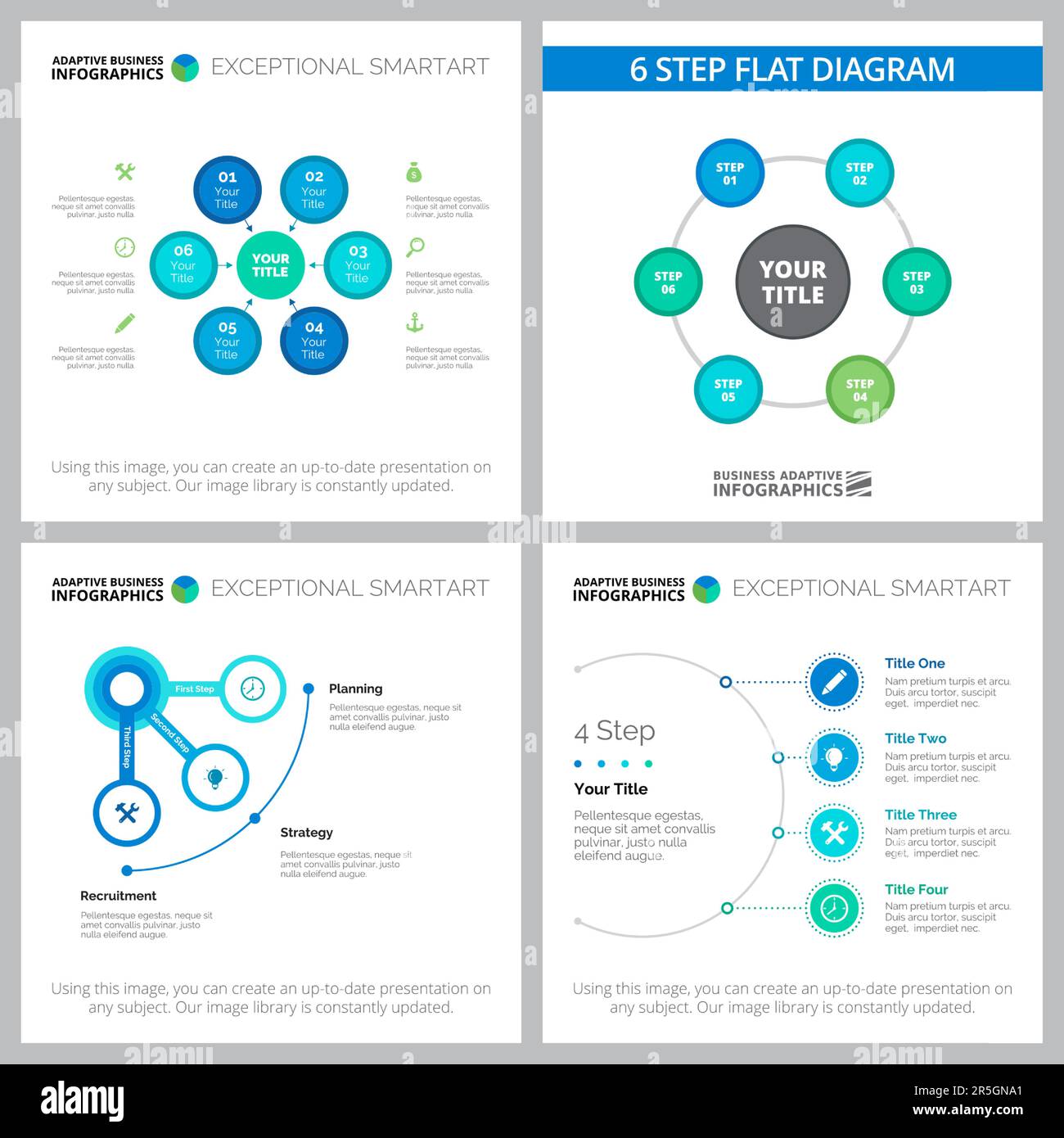 Collage of colorful original business infographic diagrams Stock Vector ...