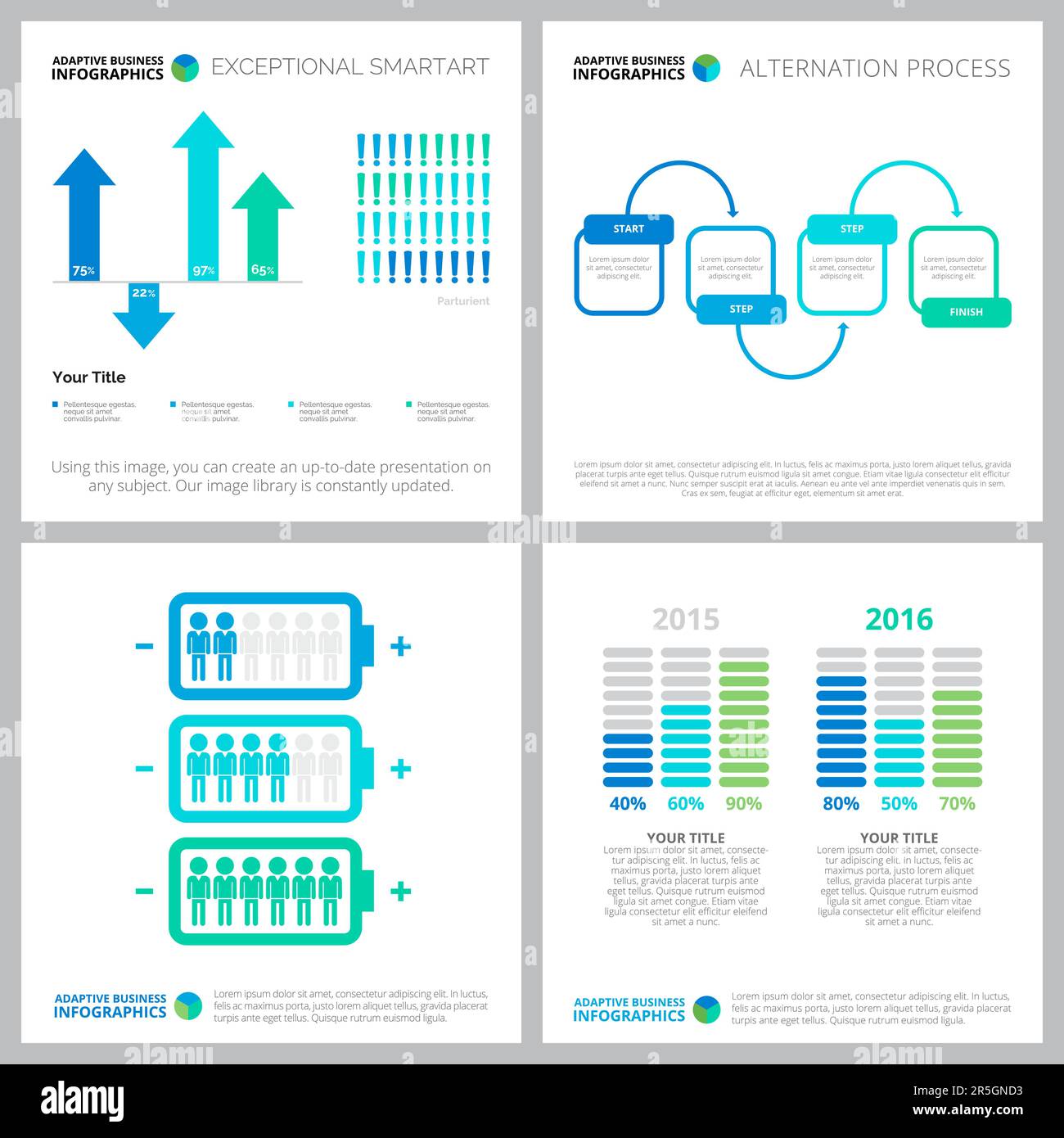 Creative infographics set for web design, statistical report Stock ...
