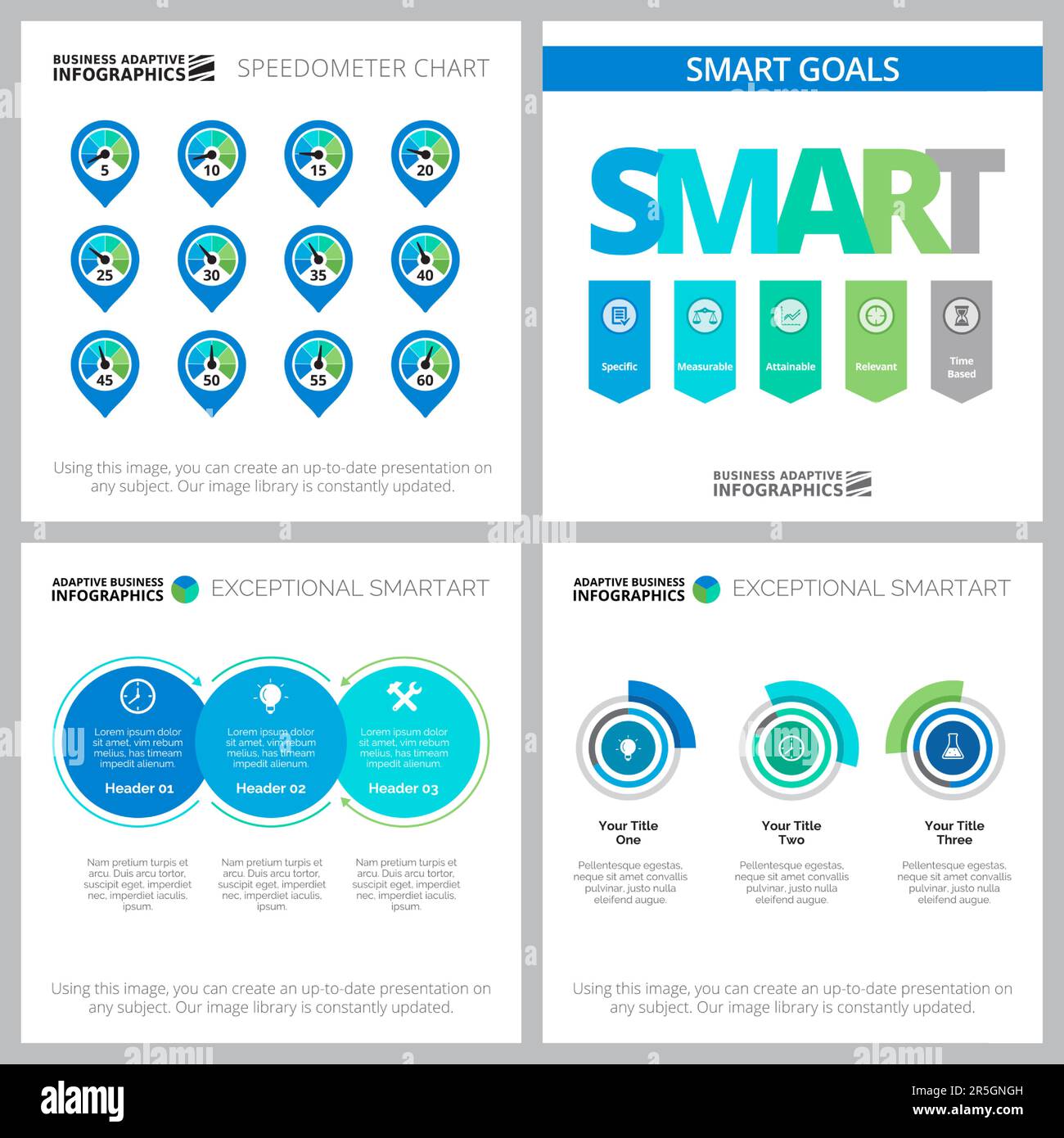 Collage of original business infographic designs Stock Vector Image ...