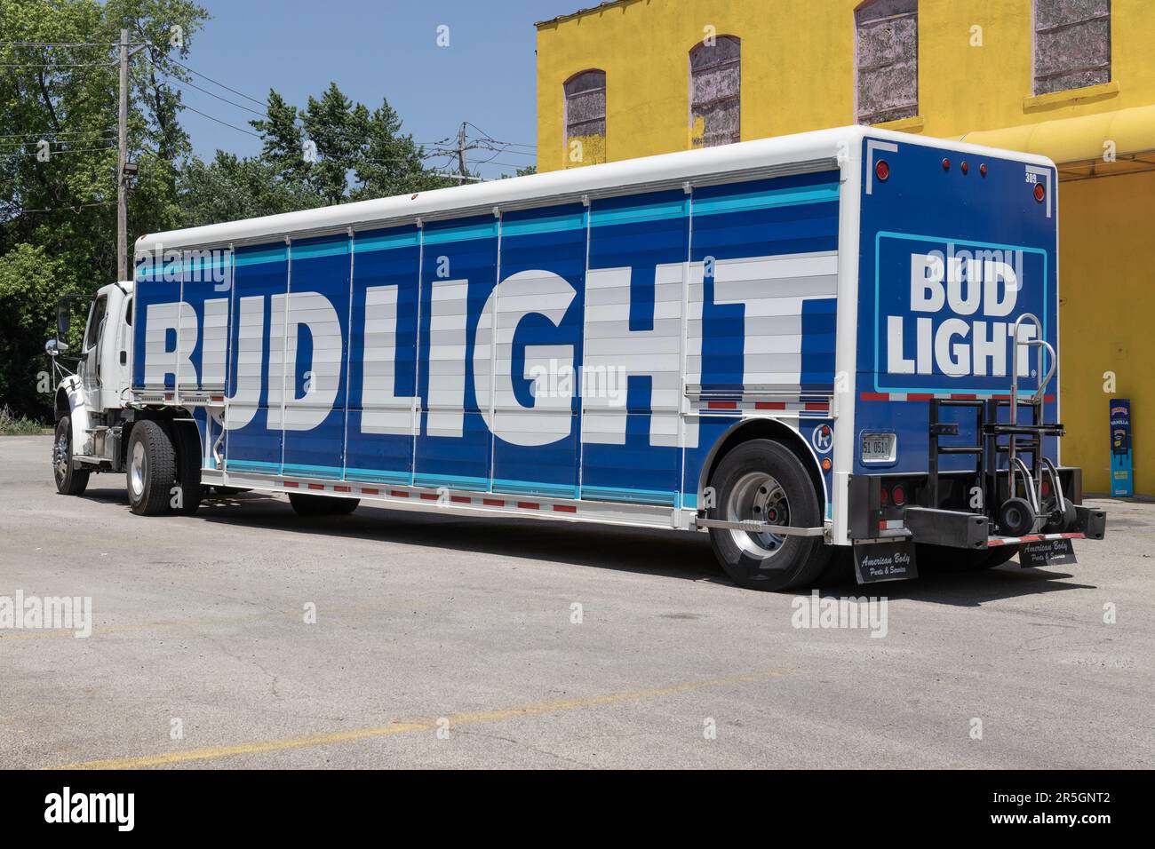 Danville - Circa June 2023: Bud Light beer delivery truck. Budweiser is ...