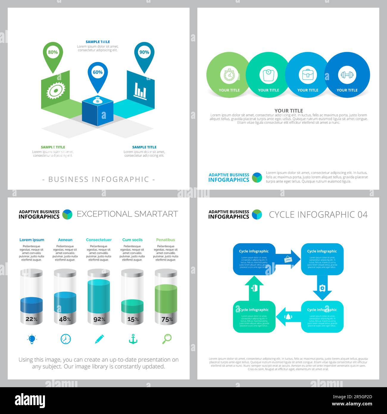 Collage of graphic business infographic charts Stock Vector Image & Art ...
