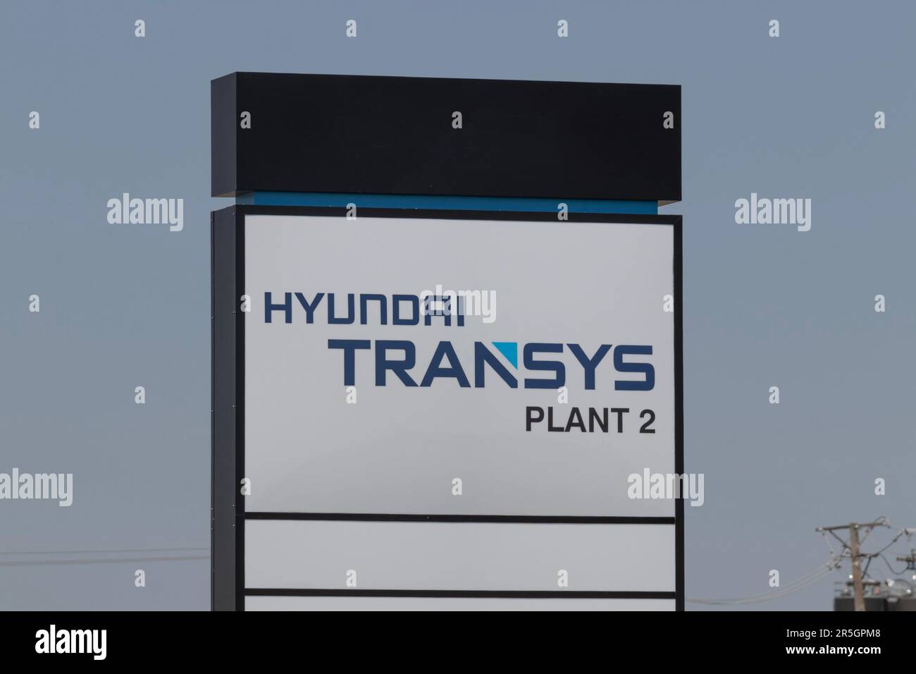 Champaign - Circa June 2023: Hyundai Transys plant. Hyundai Transys is ...