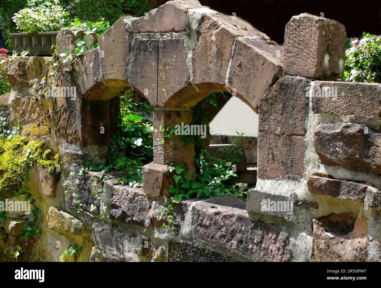 Poppeltal, Enzkloesterle, Black Forest, brick round arch, old brickwork ...