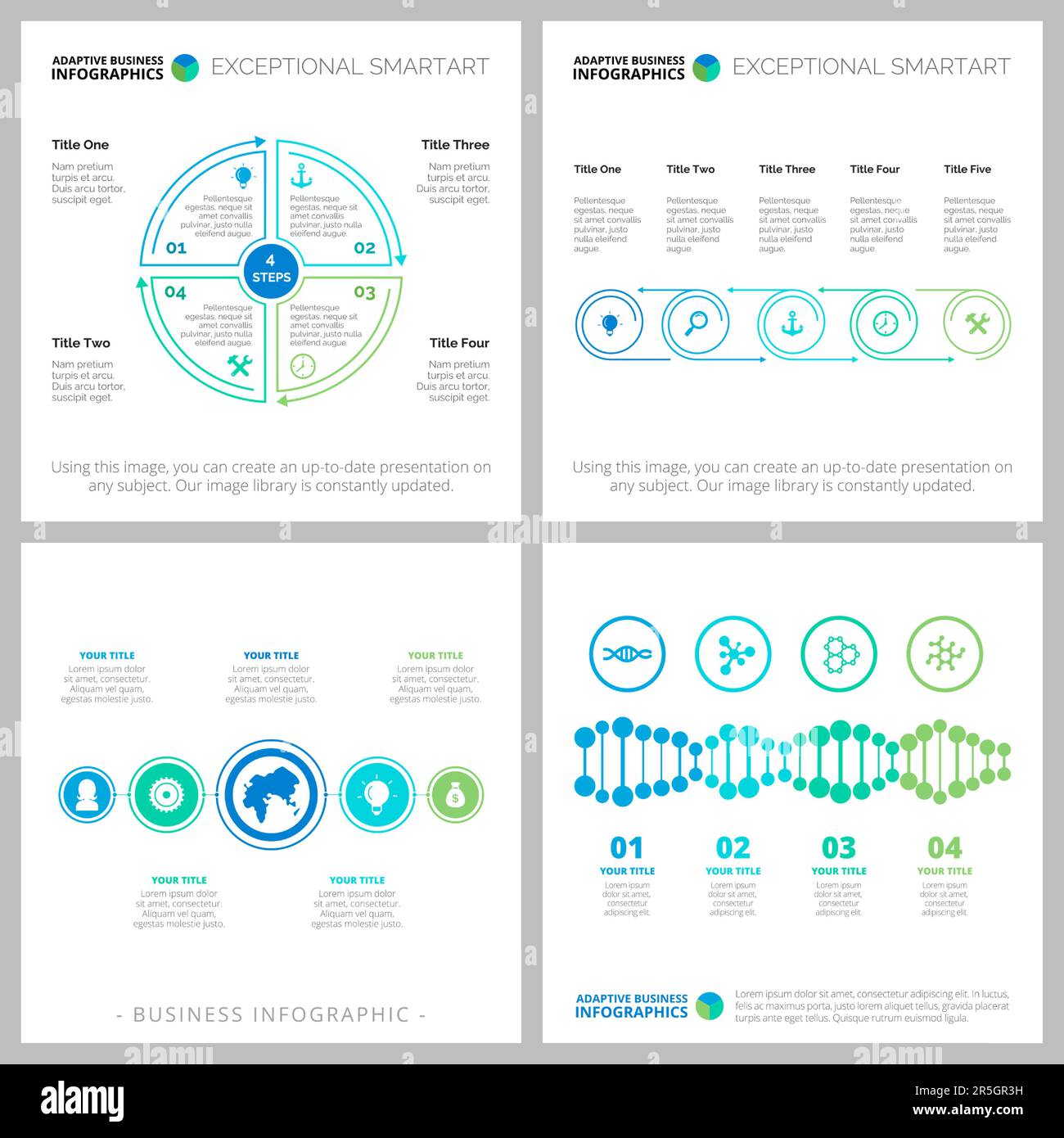 Set of creative infographic diagrams with geometric elements Stock ...