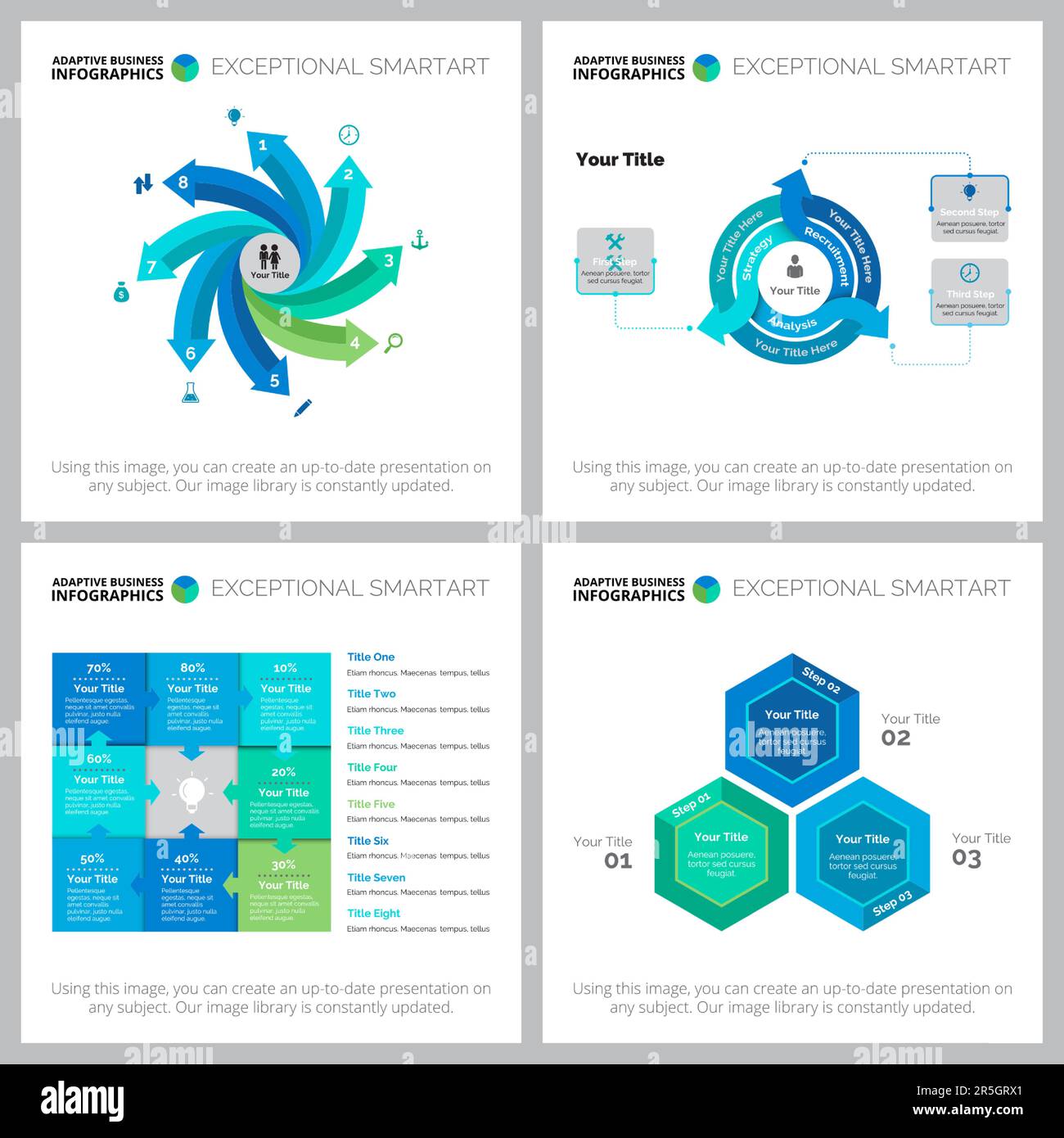 Collage of original business infographic slide design Stock Vector ...