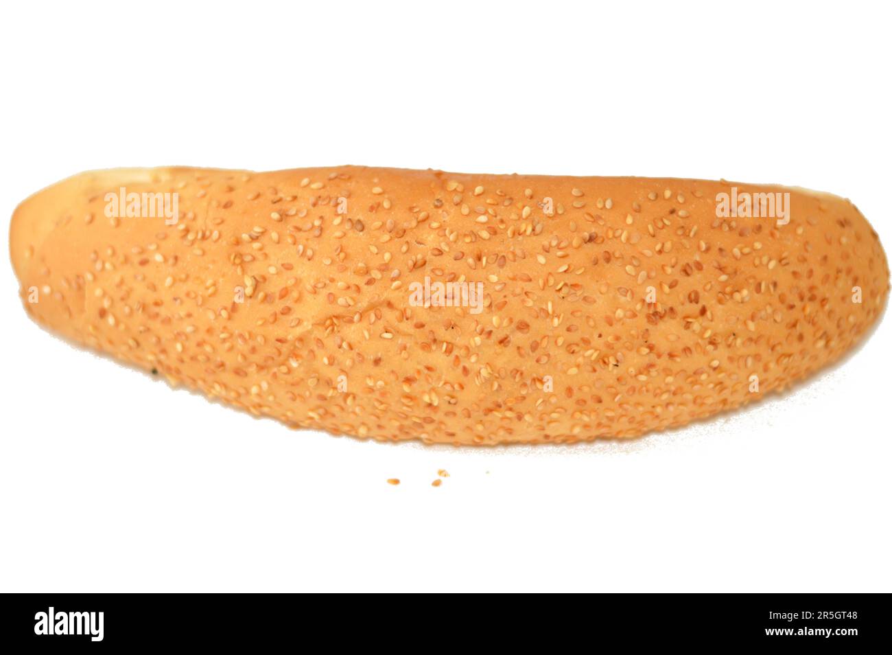 Long sesame bun bread, a fresh baked loaf of bread French Fino ready to ...