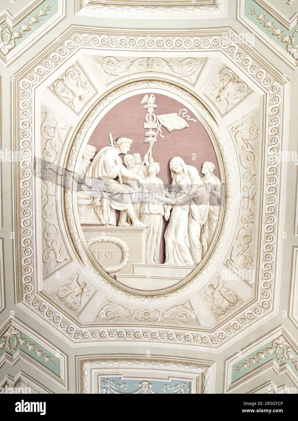 Vatican Museums, Rome, Italy: example of painting restoration technique ...