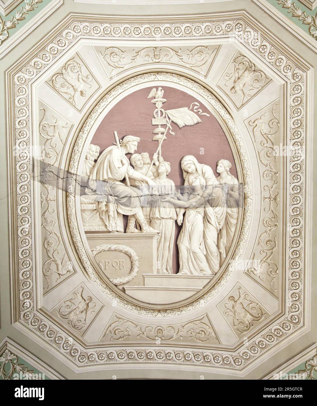 Vatican Museums, Rome, Italy: example of painting restoration technique ...