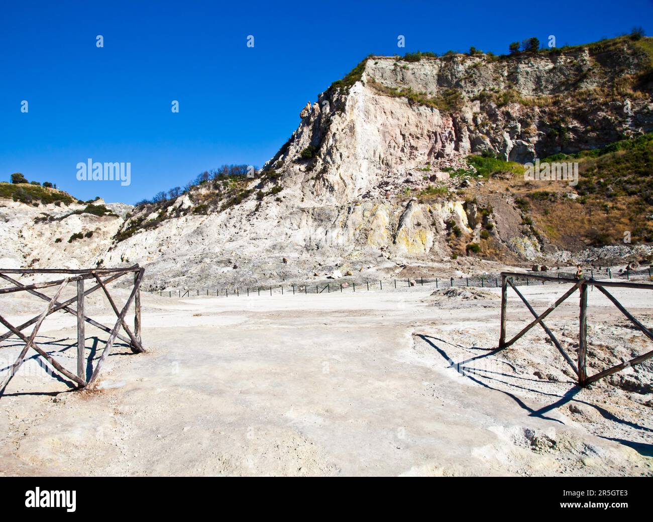 Pozzuoli, Italy. Solfatara area, volcanic crater still in activity ...