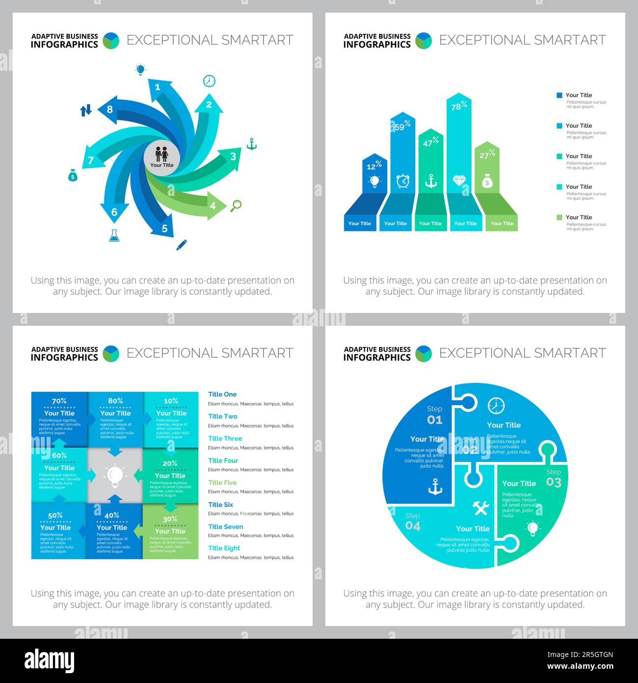 Collage of creative business infographic slide design Stock Vector ...