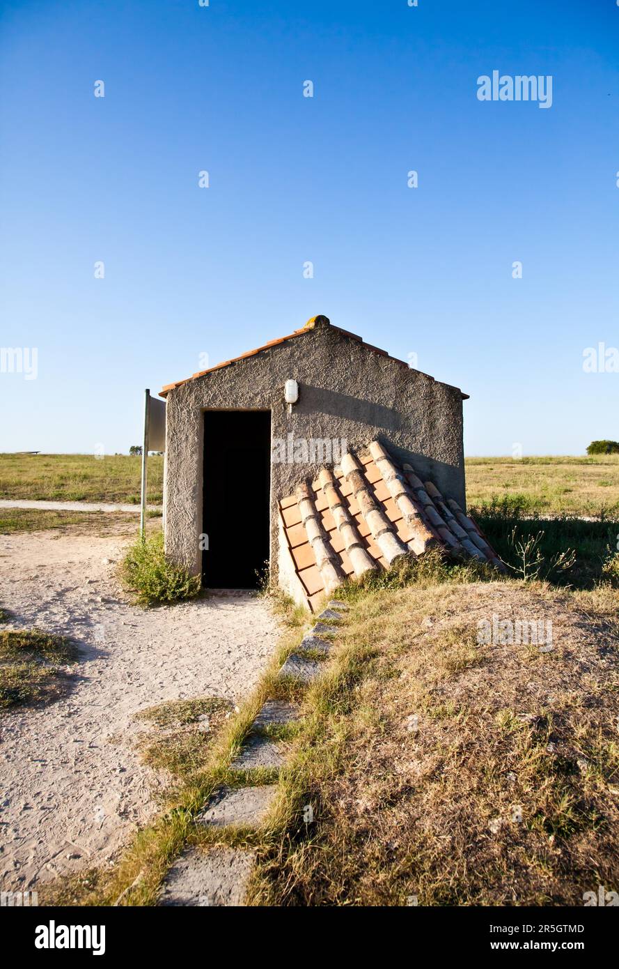 Tarquinia, Italy. This is the entrance of an Etruscan tomb (around 470 ...