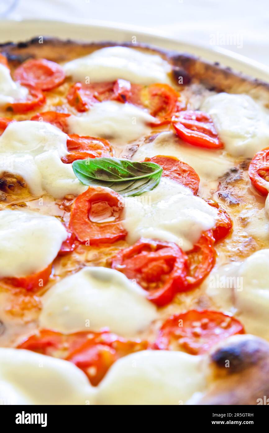 This is a true Italian Pizza. Traditional Pizza Margherita served in a ...