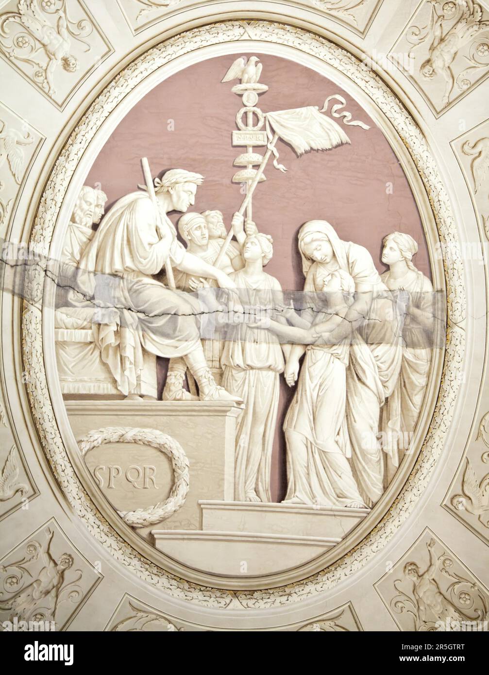 Vatican Museums, Rome, Italy: example of painting restoration technique ...