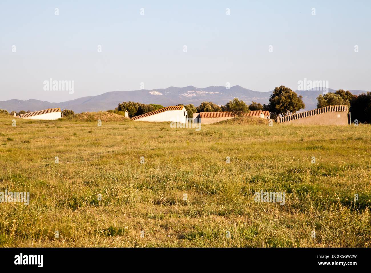 Tarquinia, Italy. This is the entrance of an Etruscan tomb (around 470 ...