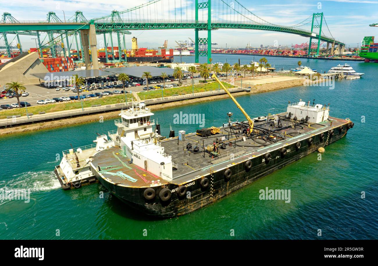 LOS ANGELES, CALIFORNIA - April 22, 2023: The Port of Los Angeles ...