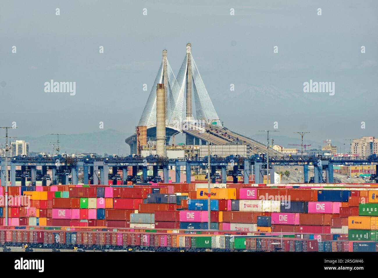 LOS ANGELES, CALIFORNIA - April 22, 2023: The Port of Los Angeles ...