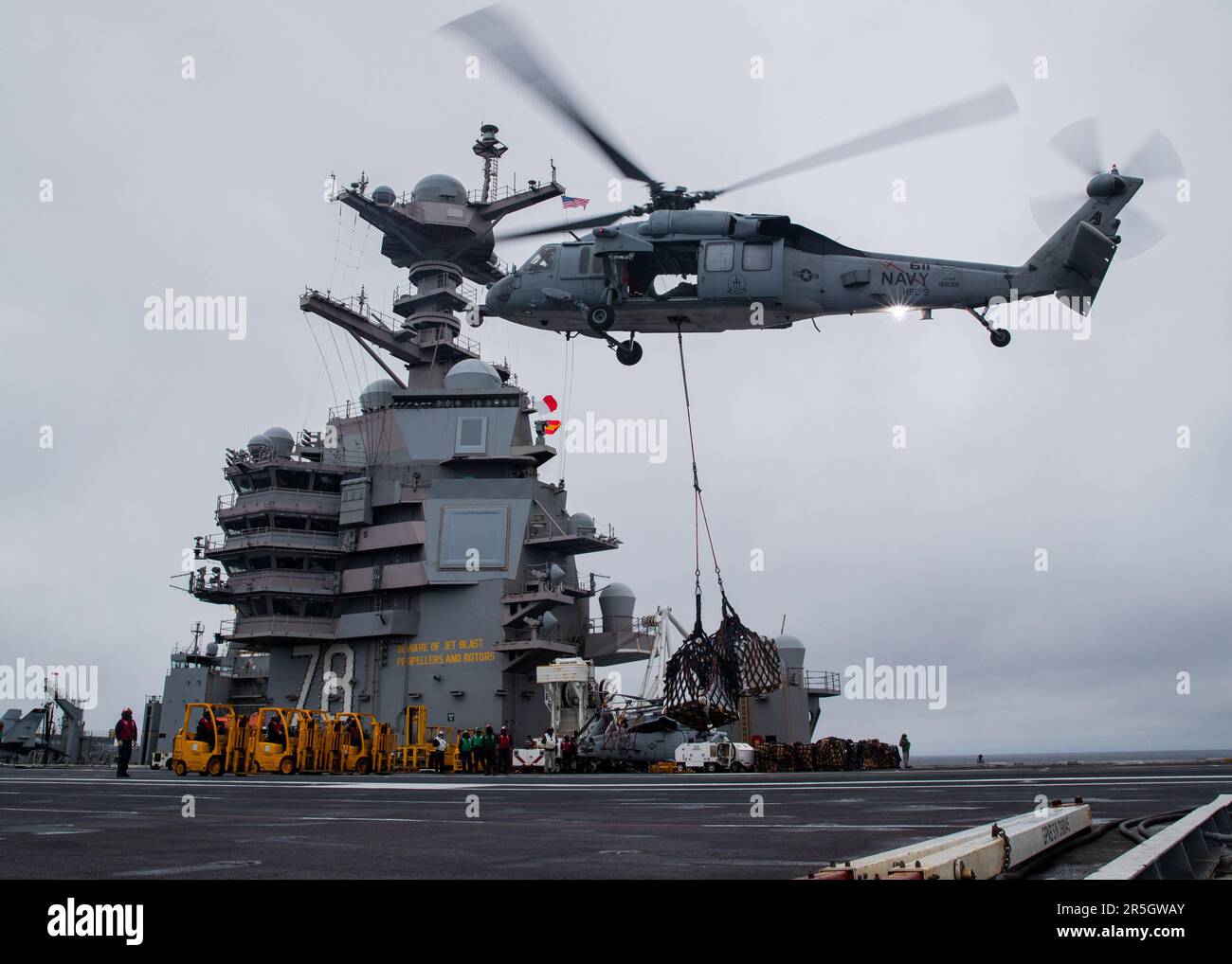An MH-60S Knighthawk, attached to the "Tridents" of Helicopter Sea ...