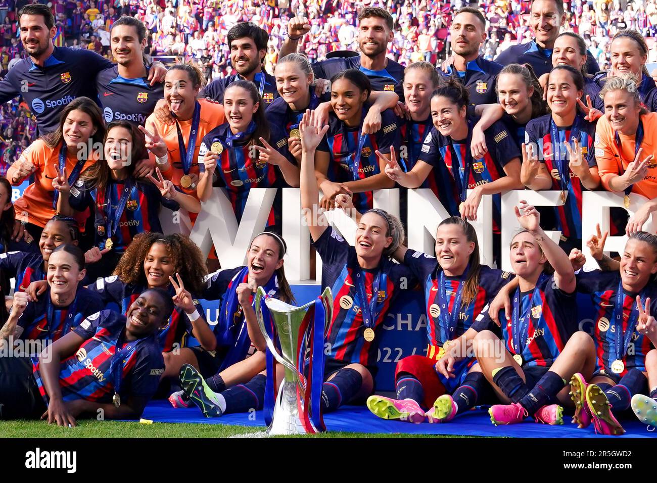 Eindhoven, Netherlands. 3rd June, 2023. Players of FC Barcelona ...