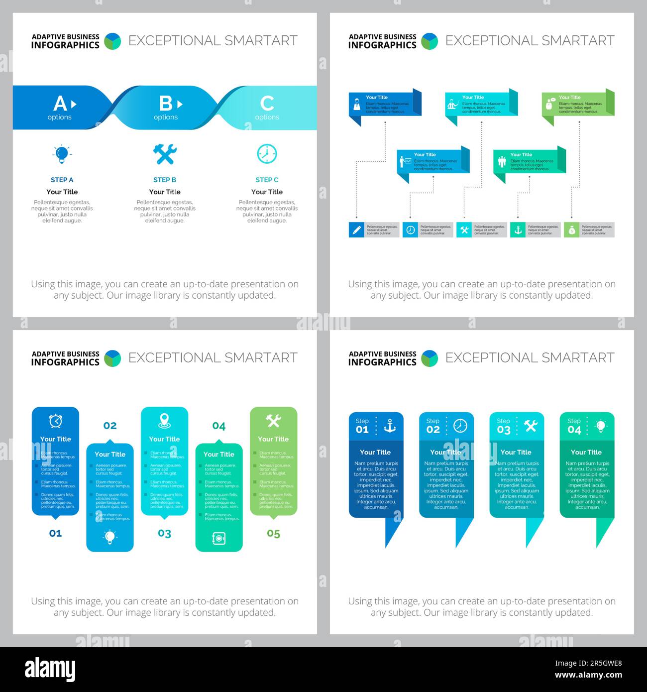Creative diagram set for presentation slide template Stock Vector Image ...