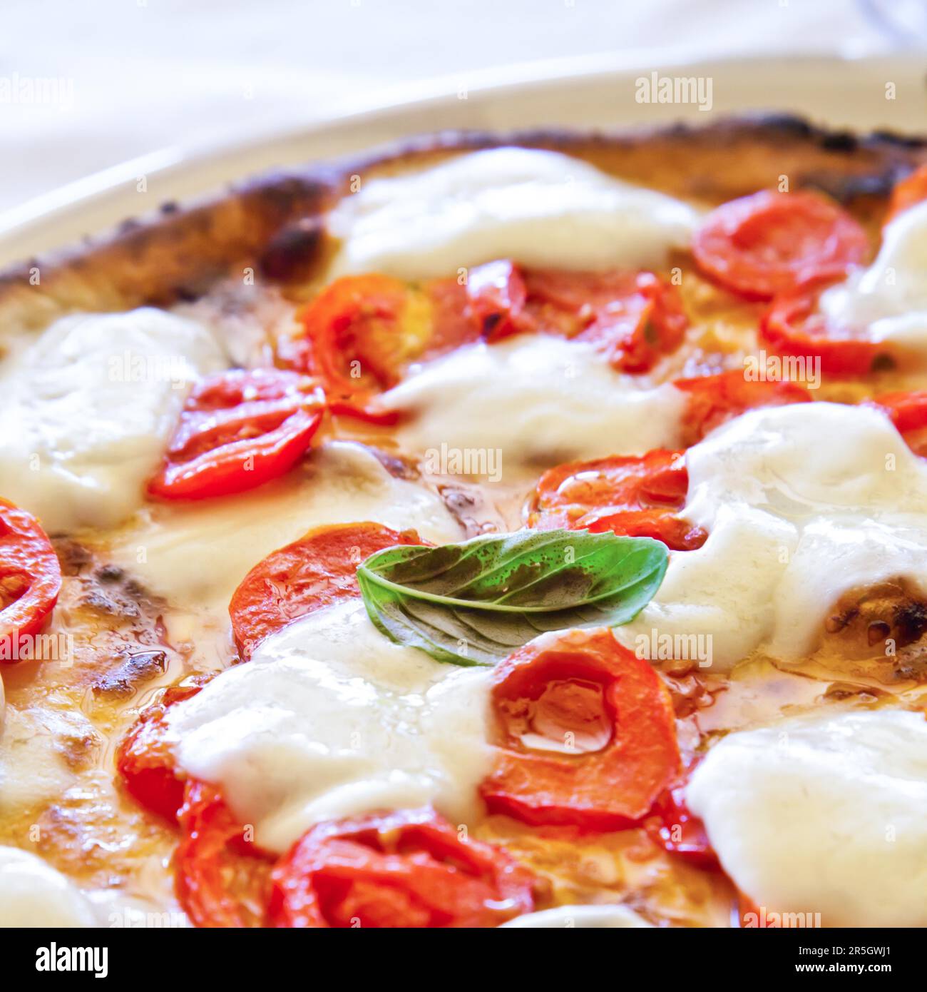 This is a true Italian Pizza. Traditional Pizza Margherita served in a ...