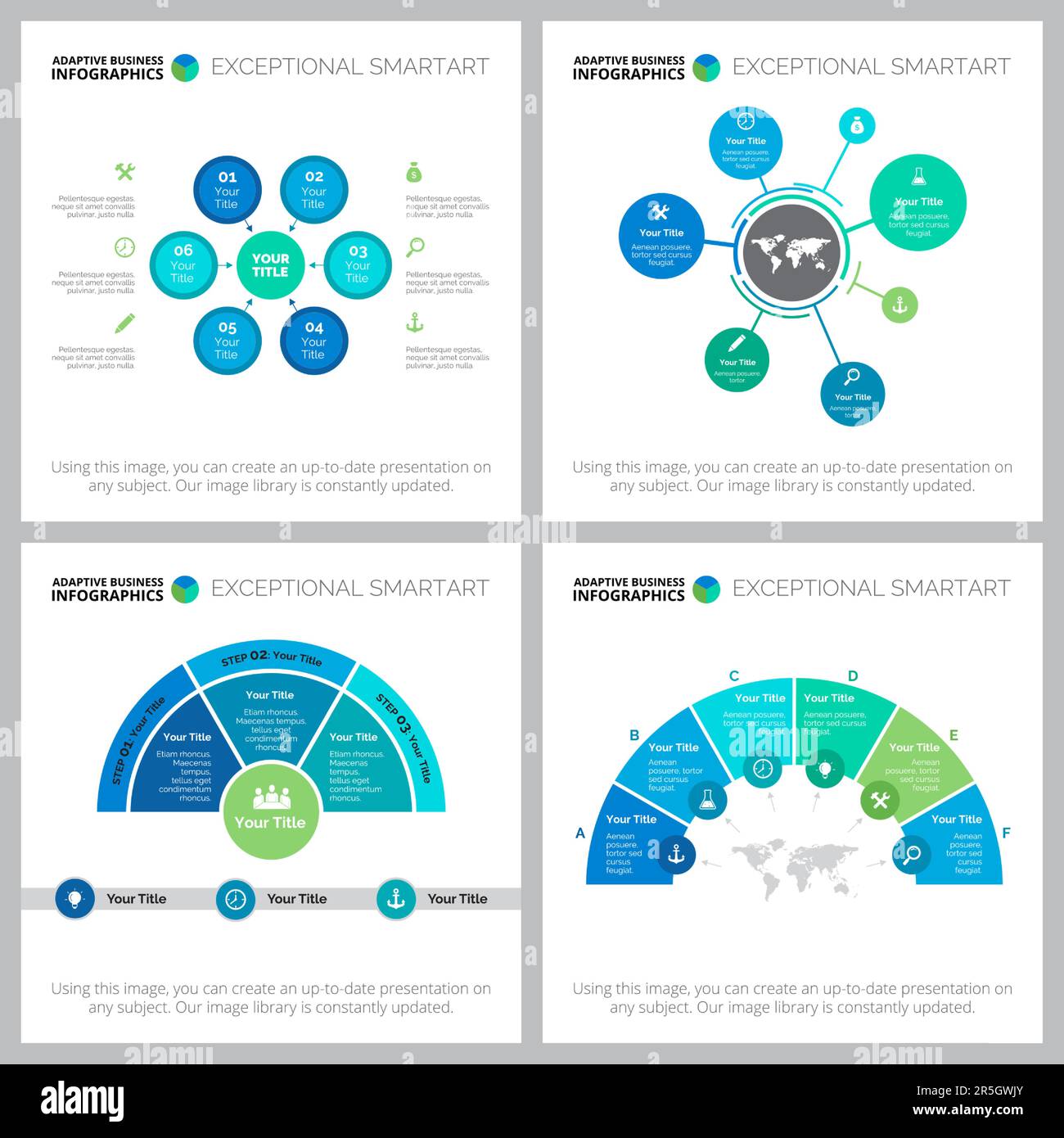 Set of analysis or marketing concept infographic charts Stock Vector ...