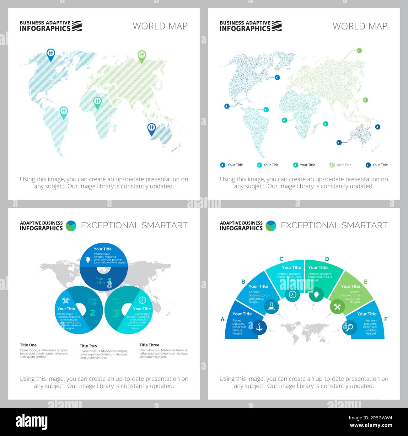 Set of colorful business infographic slide designs Stock Vector Image ...