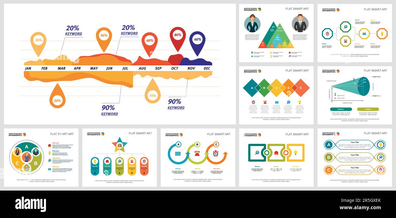 Modern analysis chart design set Stock Vector Image & Art - Alamy