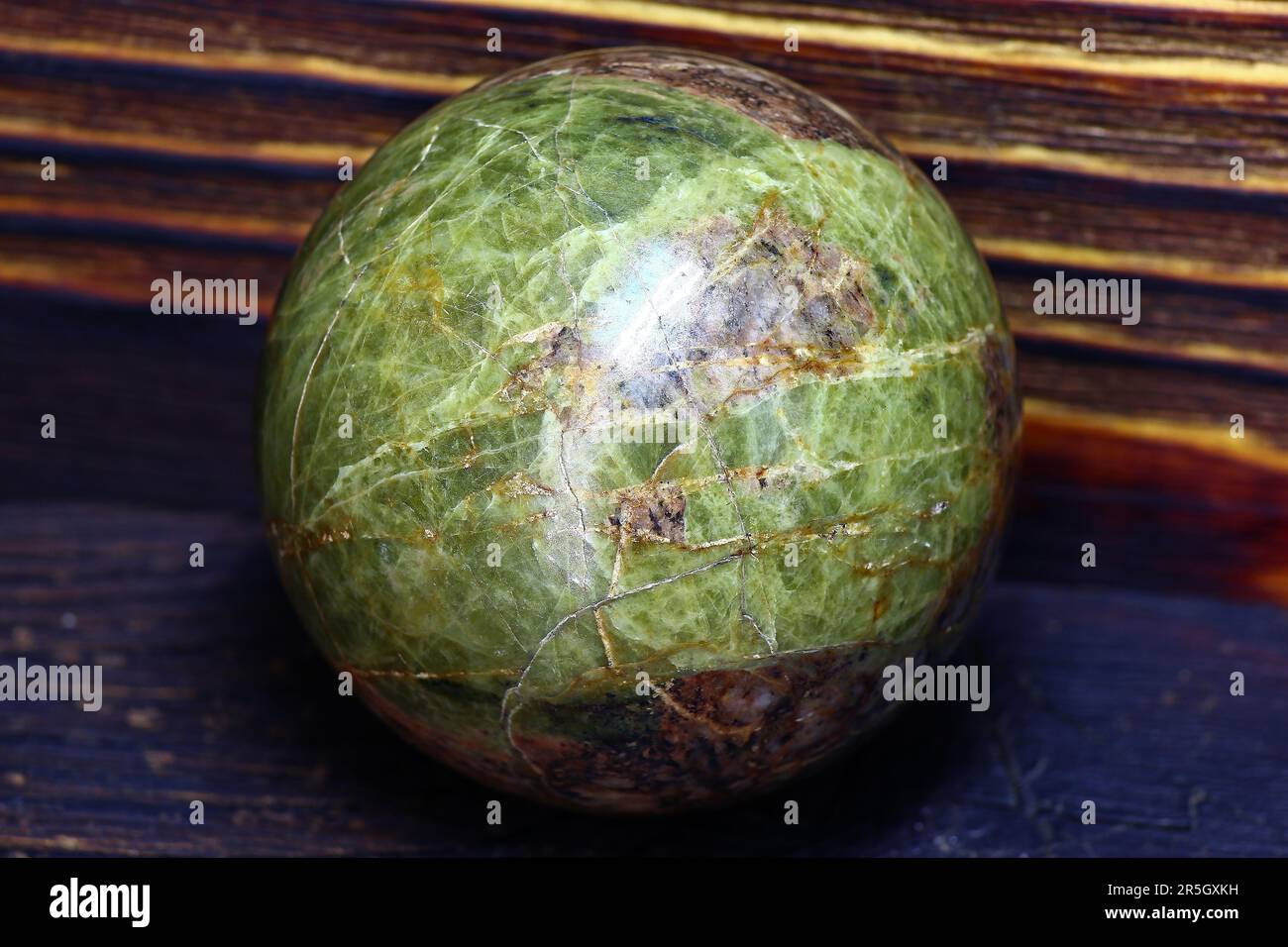 Unakite stone ball (granite with epidote). Russia Stock Photo - Alamy