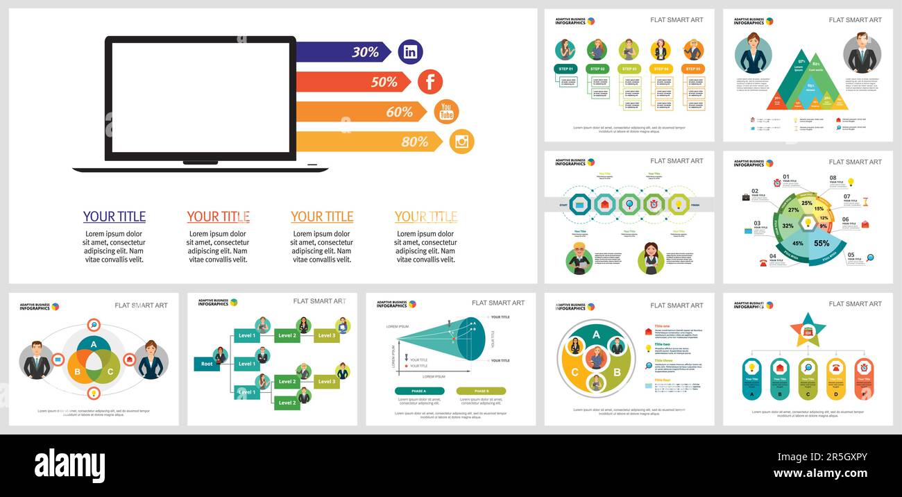 Modern analysis chart layout set Stock Vector Image & Art - Alamy