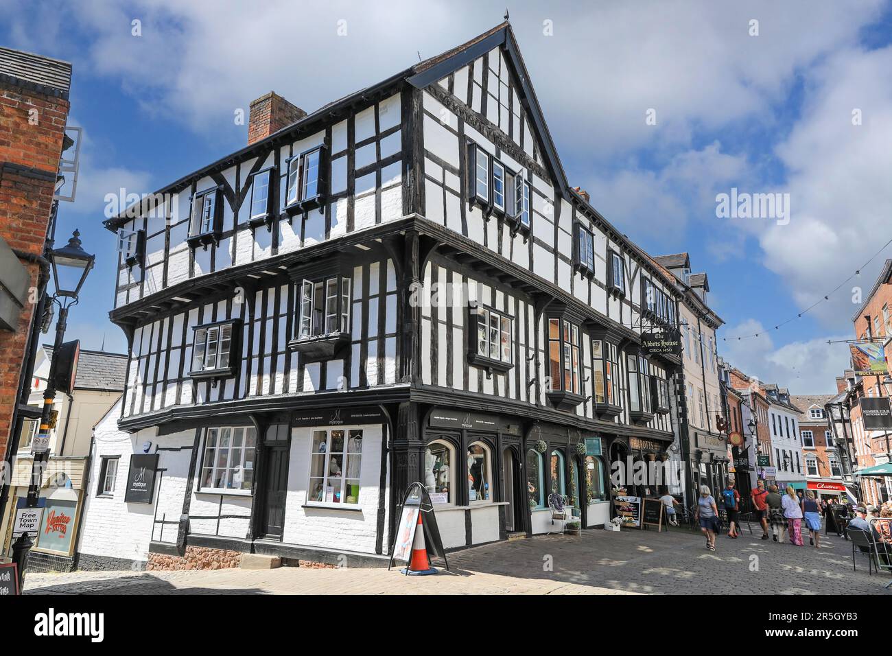 The Abbot's House on Butcher Row in the town centre, Shrewsbury ...
