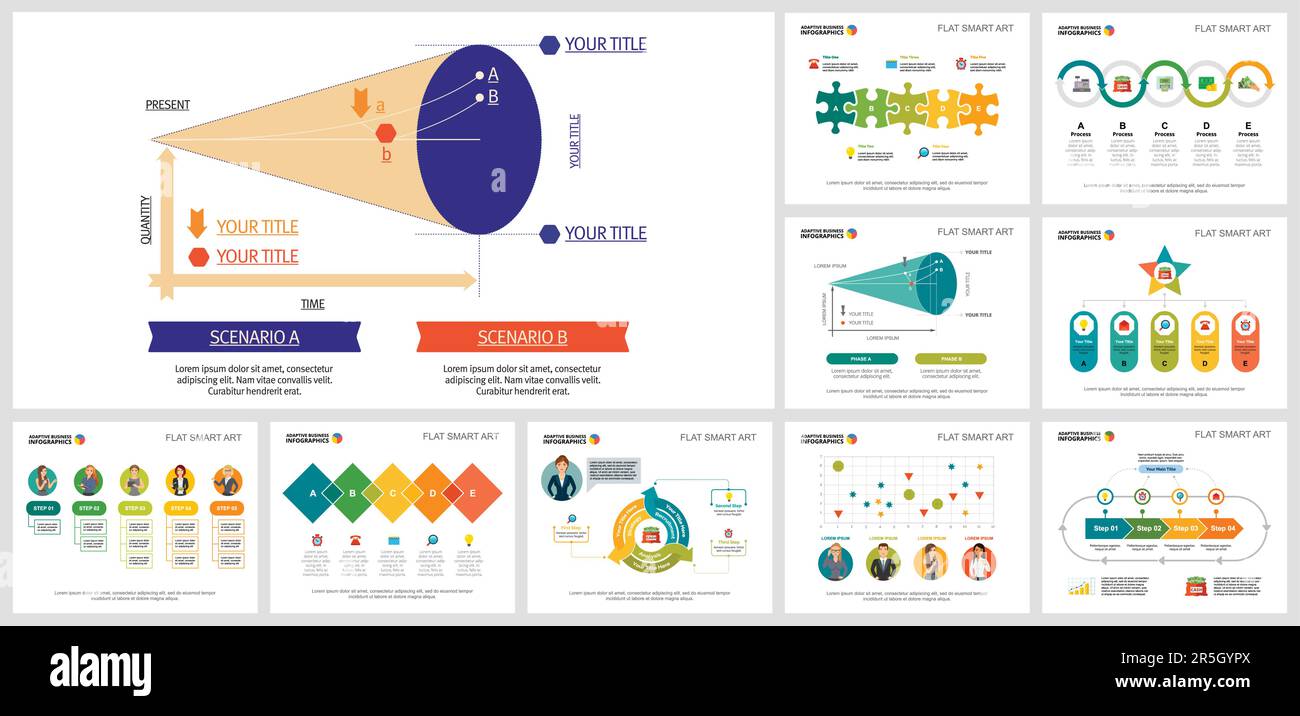 Bright analytic charts template set Stock Vector Image & Art - Alamy