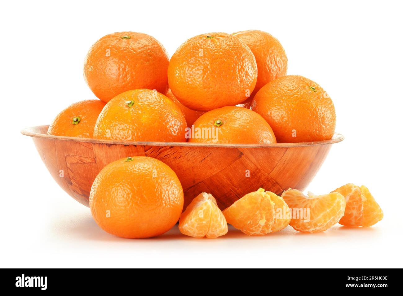 Composition with tangerines isolated on white Stock Photo - Alamy