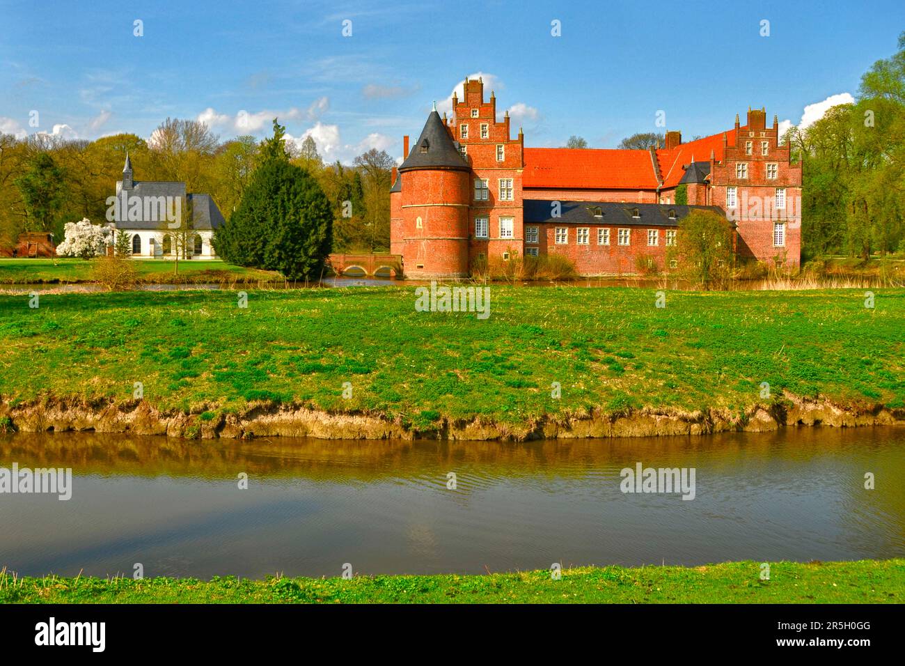 Main castle, moated castle, preservation order, listed building, late ...