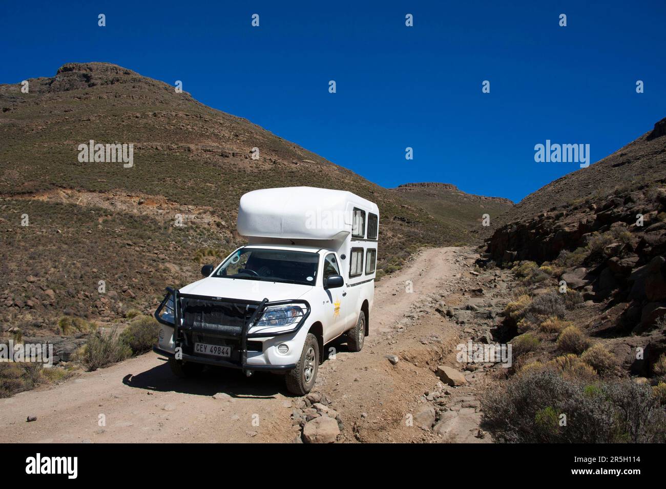Four-wheel camper, off-road camper, Mokhotlong District, A14, Lesotho ...