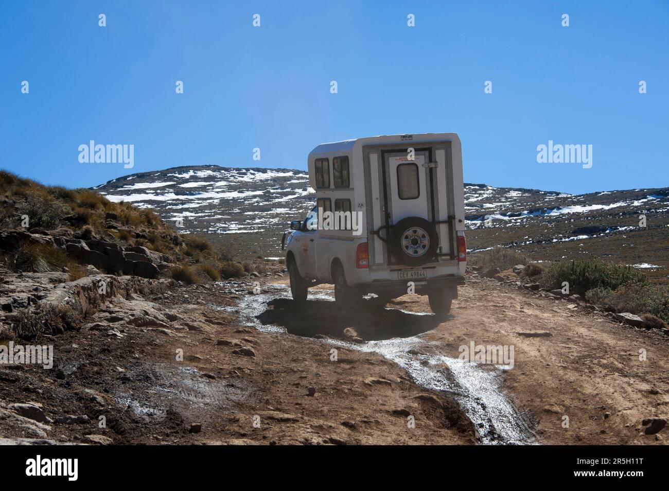 Four-wheel camper, off-road camper, Mokhotlong District, A14, Lesotho ...