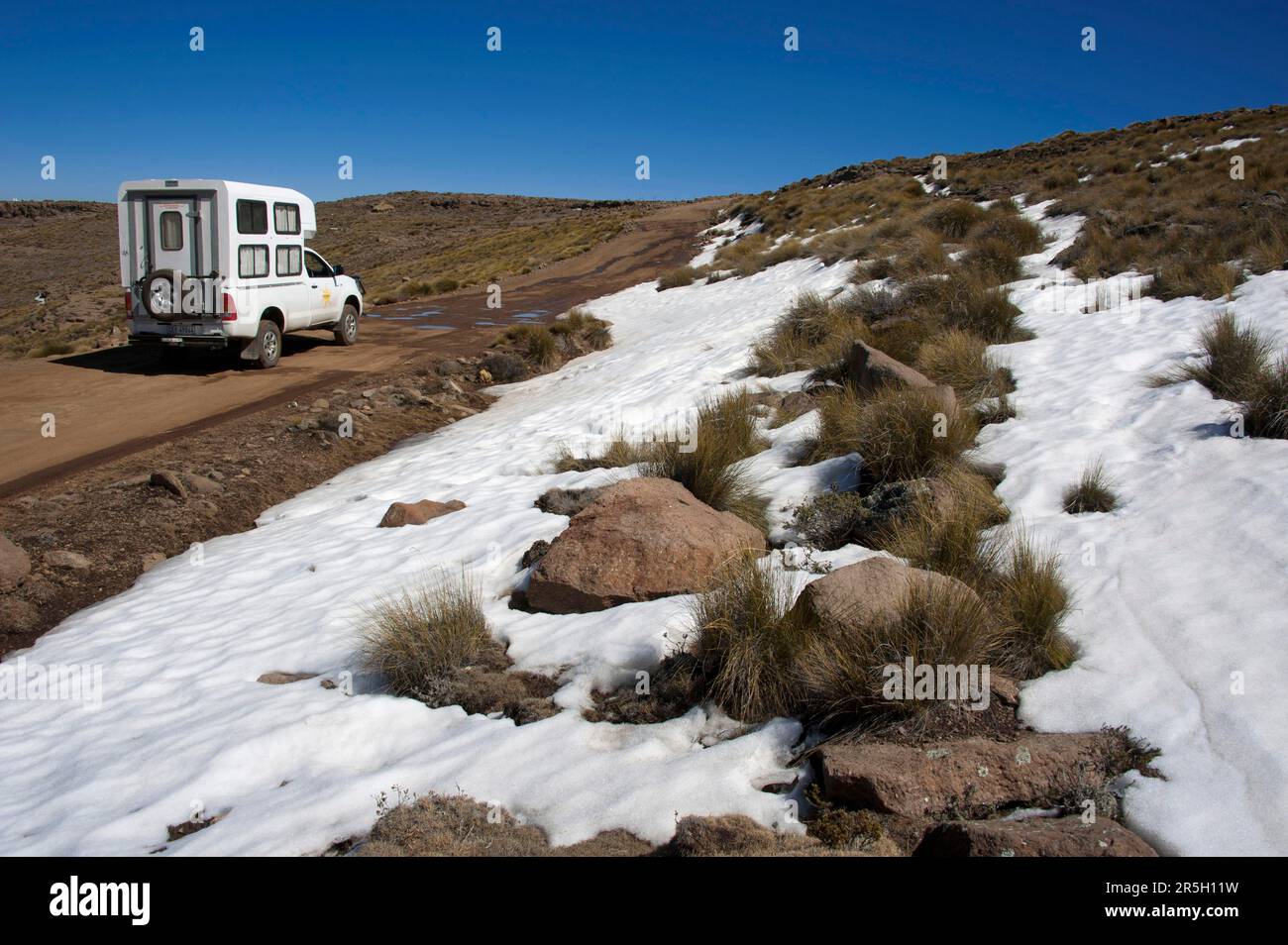 Four-wheel camper, off-road camper, Mokhotlong District, A14, Lesotho ...