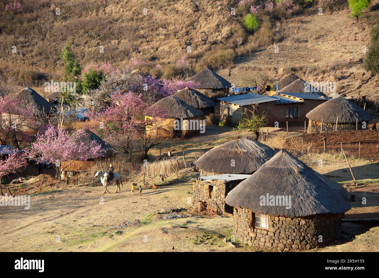 Village, Highway A1, Butha-Buthe District, Lesotho Stock Photo - Alamy