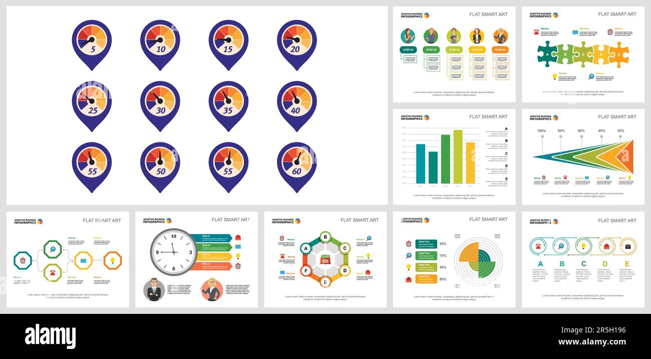 Collage of creative business infographic charts for management Stock Vector Image & Art - Alamy